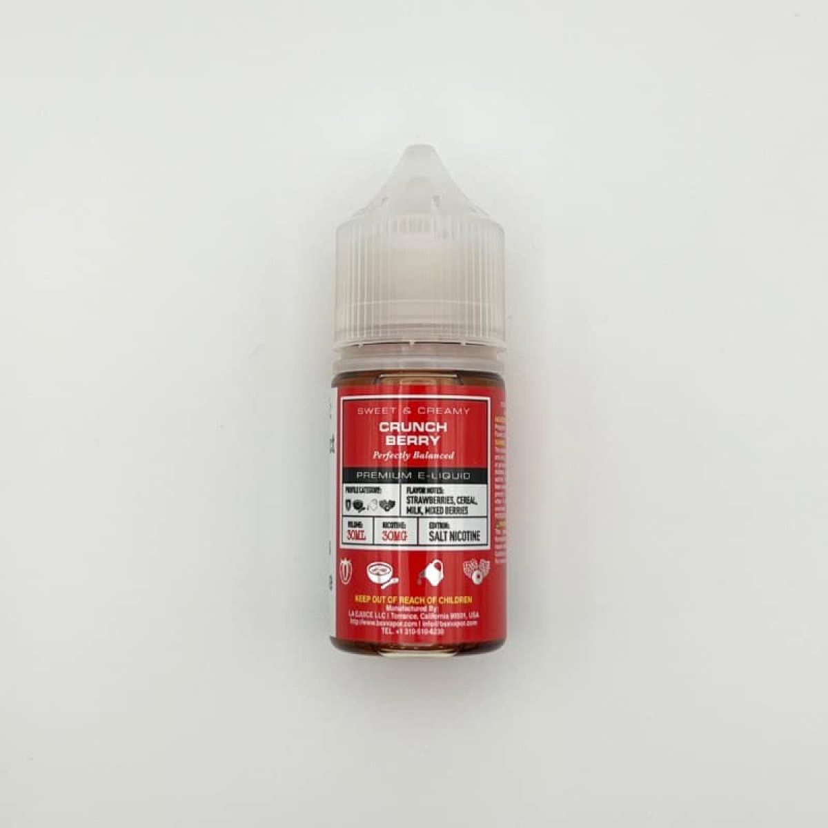 Nicotine Pouches BSX Salts - Crunch Berry - 30mL Near Me Australia